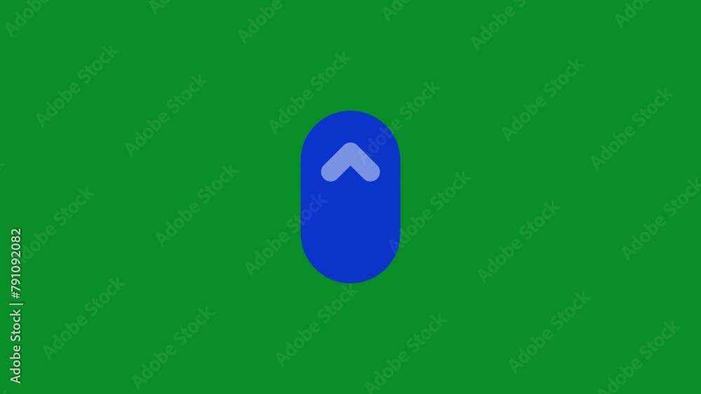 Vidéo Stock The swipe arrow icon animation on a green screen. Swipe up ...