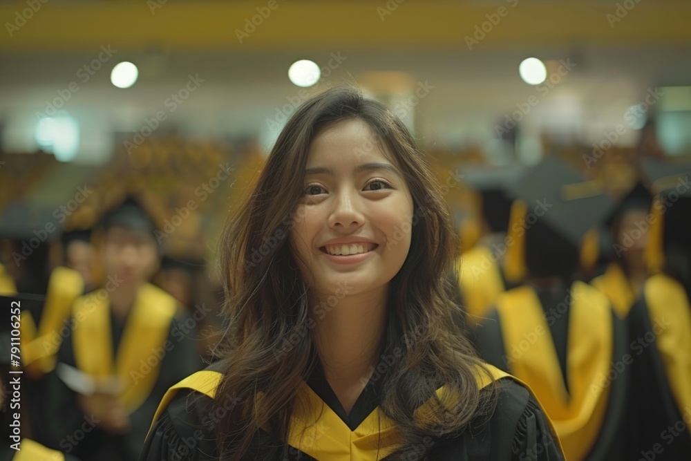 Happy university students graduation bachelors degree master phd campus ...