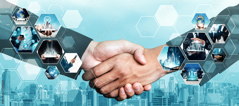 Communication technology , smart connection IOT and people network ...