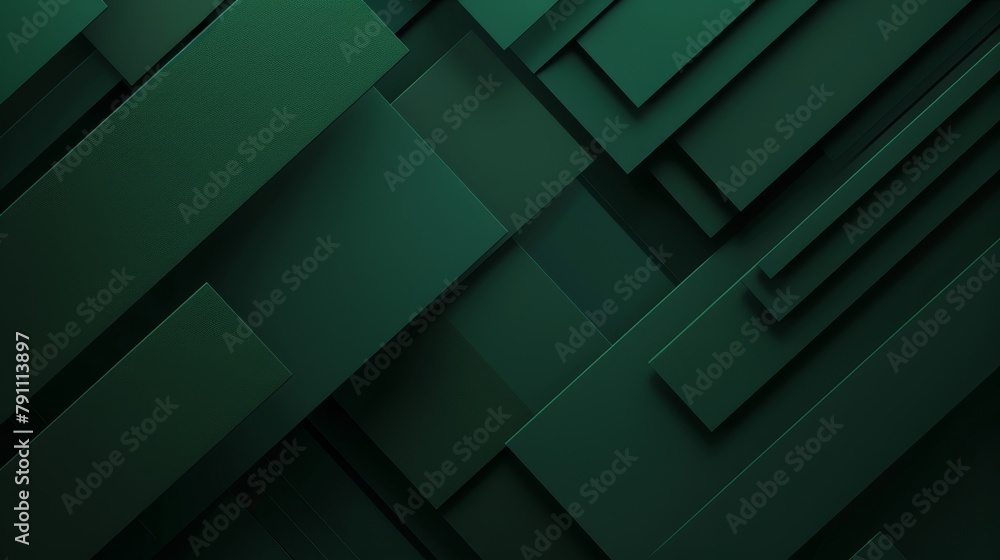Geometric pattern of overlapping green rectangles creating a modern and ...