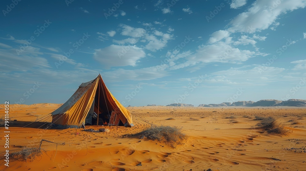 Nomadic Tuareg people setting up camp in the Sahara Desert, Mali, 4k ...
