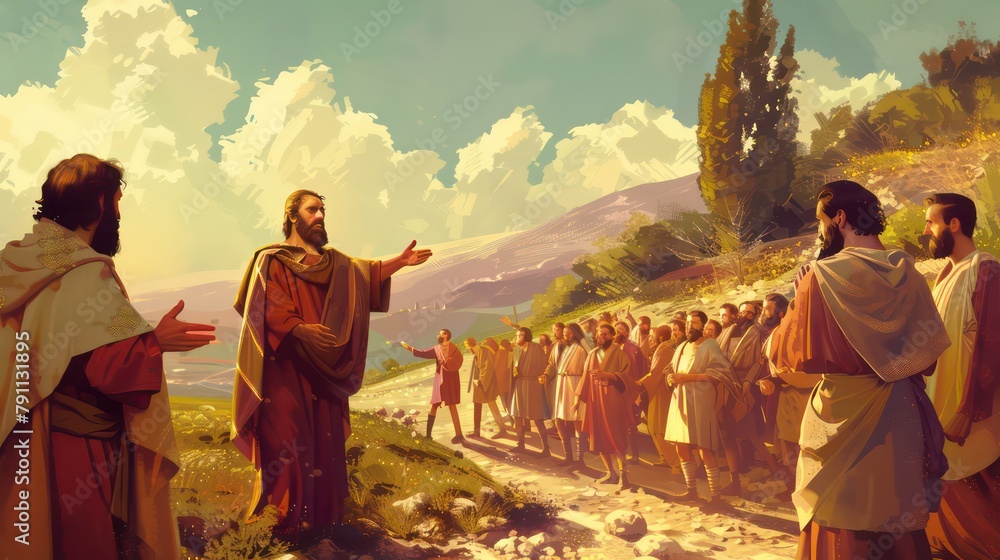 Jesus preaching in Galilee and gathering his disciples. Life of Jesus ...