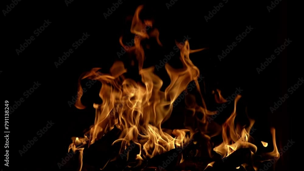 Vidéo Stock Fire flame texture. The fire, burning flame. Large burning ...