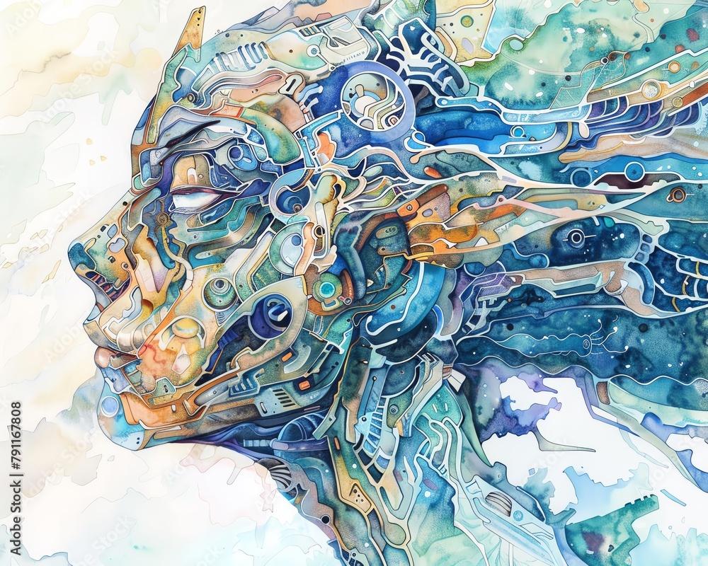 Bring to life the fusion of futuristic technologies and mythical ...