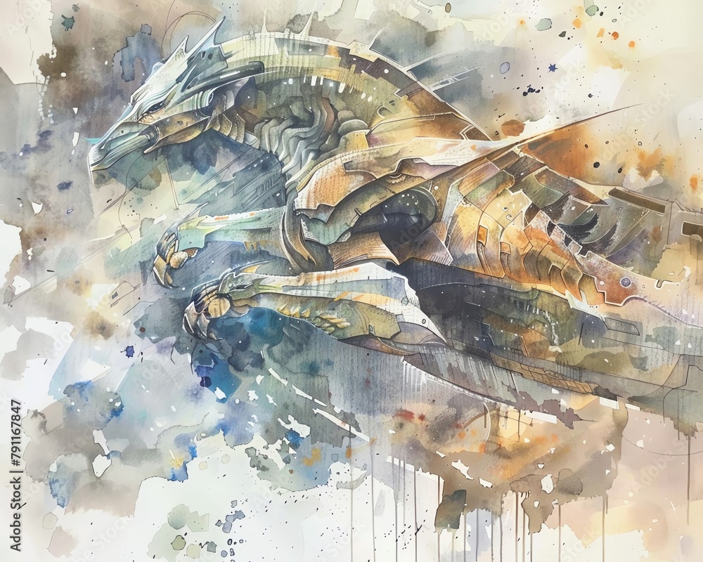 Bring to life the fusion of futuristic technologies and mythical ...