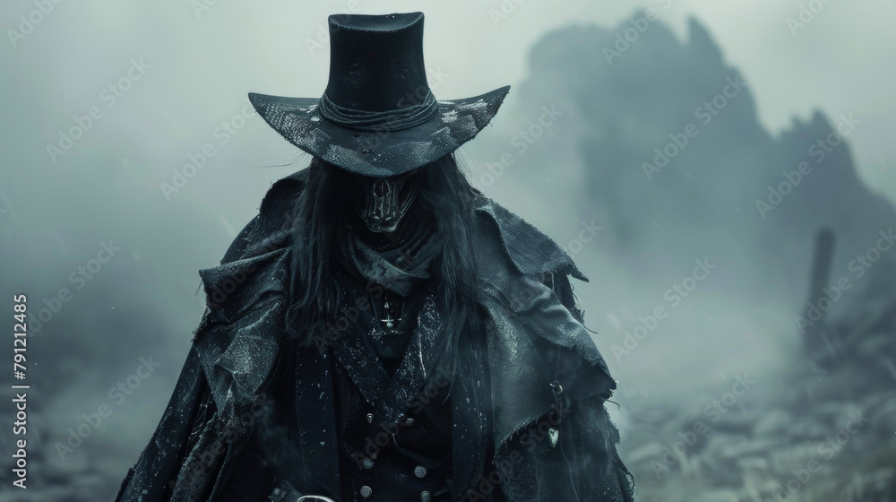 The vaqueros wardrobe was a reflection of his undead nature with dark ...