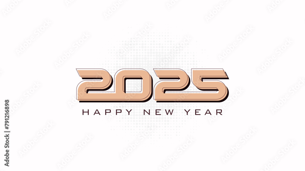 Vetor de 2025 happy new year, 2025 calendar. 2025 text. New year 2025 ...