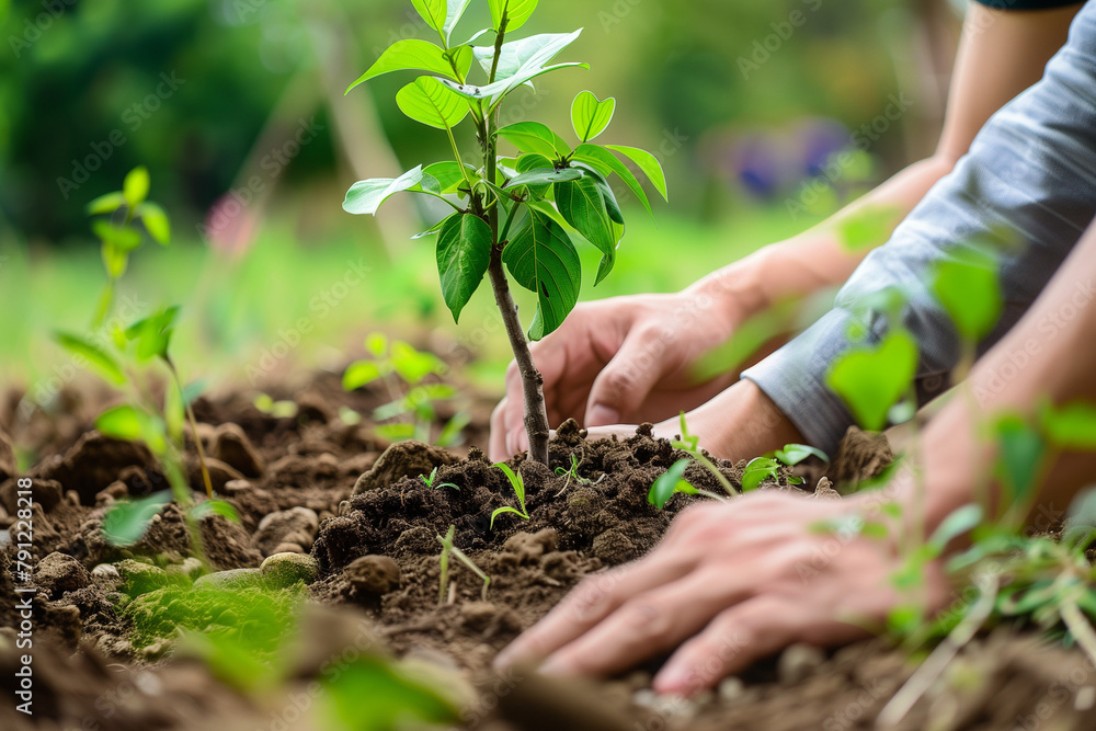 joins hands together for plant a tree, World environment day global ...