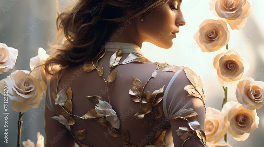 mesmerizing photo shoot of modern elegant woman's neck from behind ...