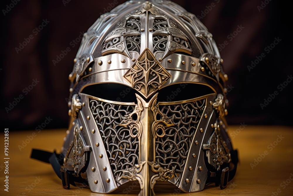 Helmet Grille: Feature the grille or faceplate of a warrior's helmet ...