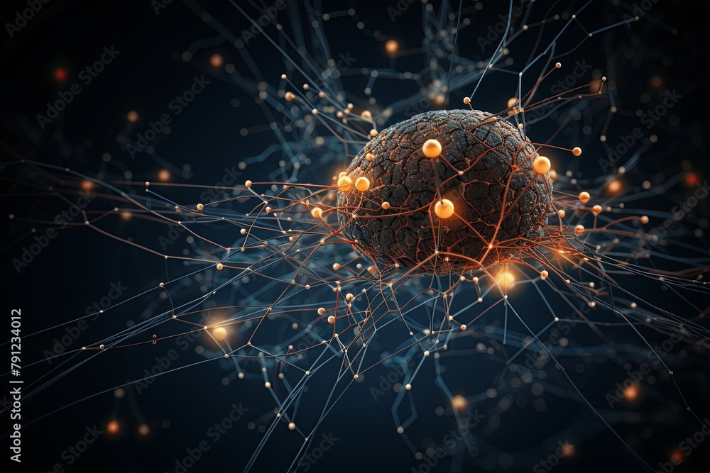 Neural network, visualization, human brain, analog, intricate, detailed, complexity, visual ...