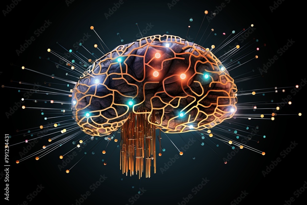 Neural network, visualization, human brain, analog, intricate, detailed, complexity, visual ...