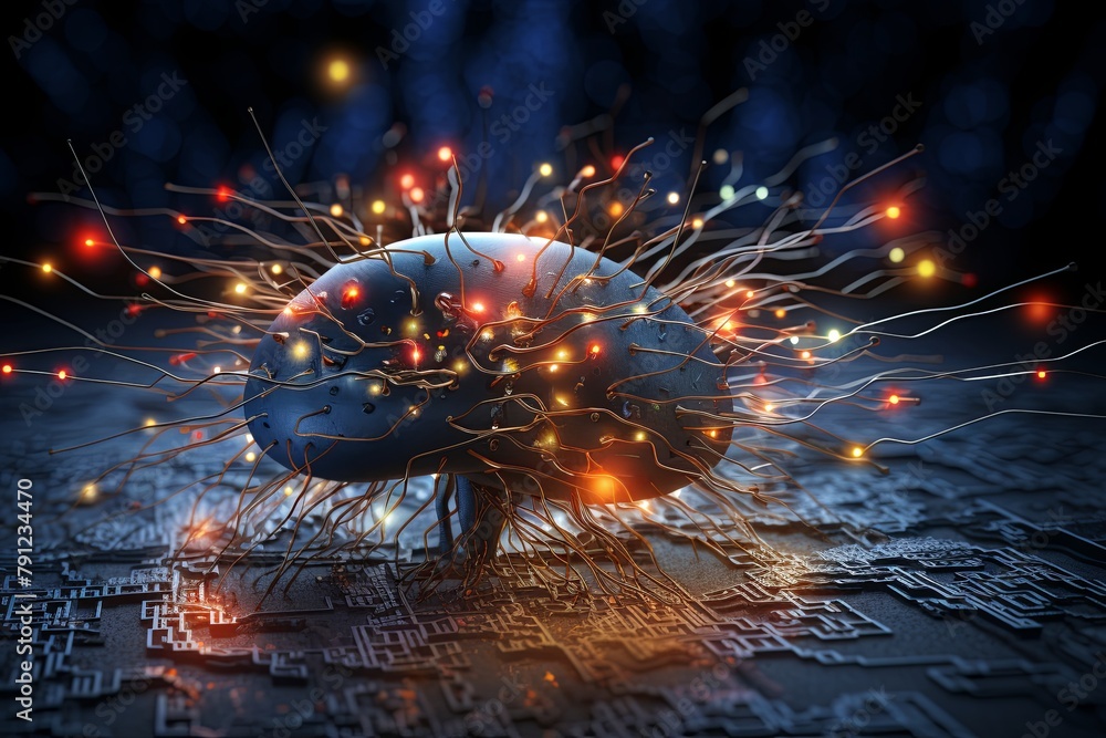 Neural network, visualization, human brain, analog, intricate, detailed, complexity, visual ...