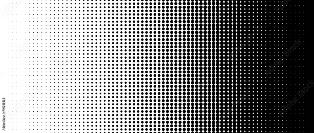 Dotted halftone gradient texture. Fading polka dot background. Repeating dots gradation pattern ...