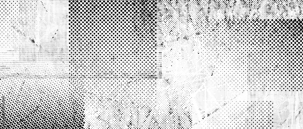 Halftone grunge punk texture. Abstract dotted glitch background ...