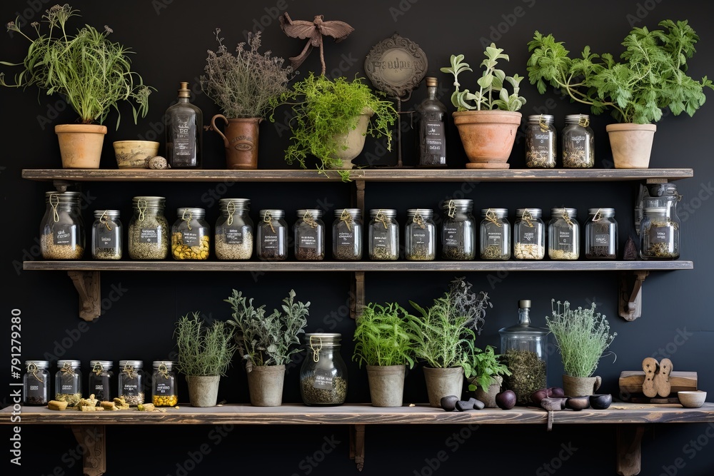 Apothecary Style Herb Kitchen Designs: Foraging Map Wall Decor ...