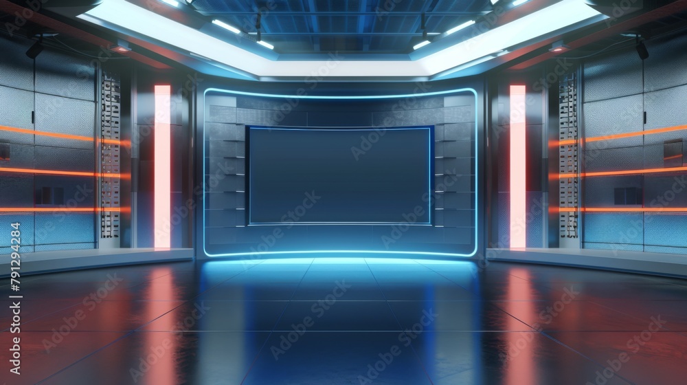 A stunning 3D virtual studio with the perfect background for TV shows ...