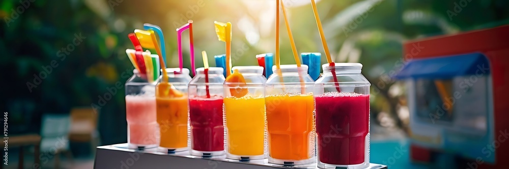 Food photography of Asian drink pineapple slushie slushy frappe bubble ...