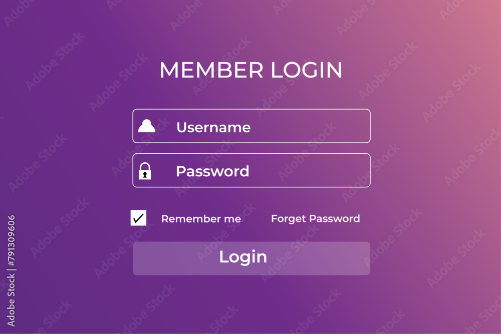 simple login box with password button, great customer login from design ...