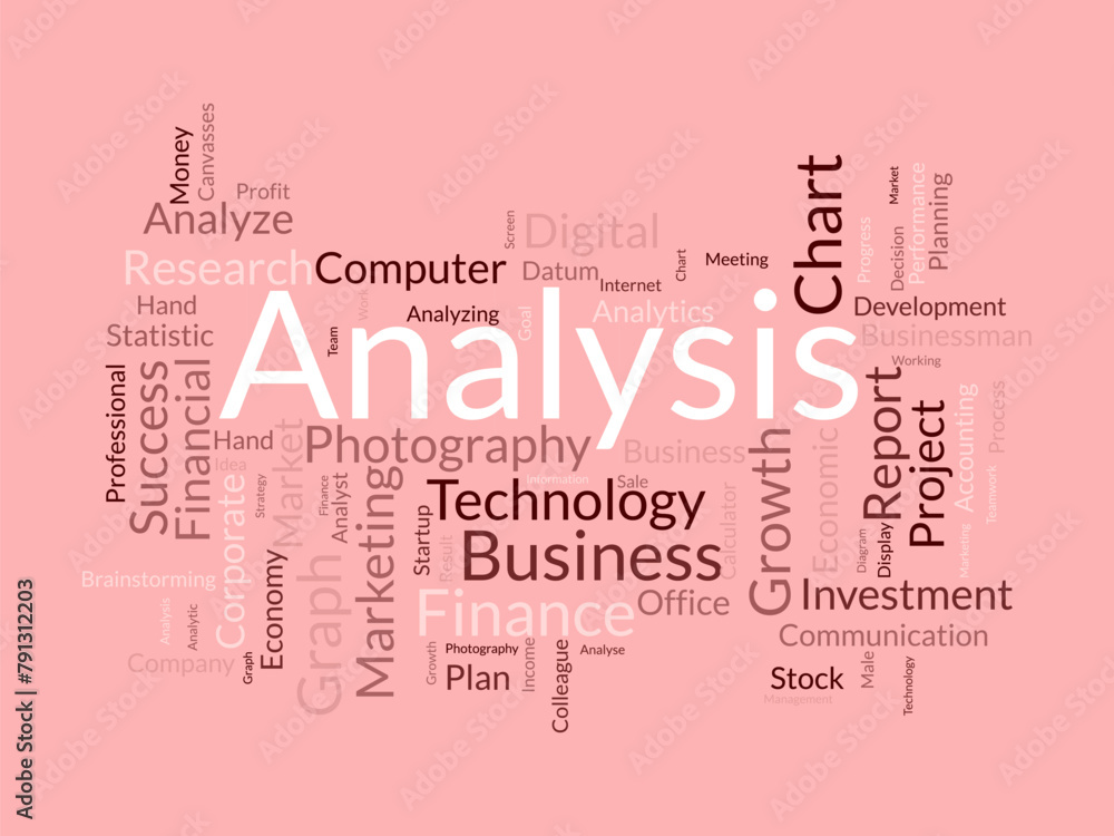 Analysis word cloud template. Business model concept vector background ...