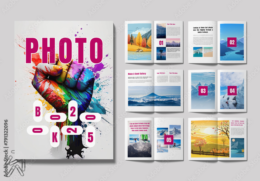 Photo Book Magazine Template Stock Template | Adobe Stock