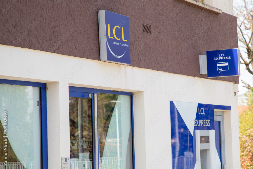 Lcl banque logo sign and brand text french bank signage agency office ...