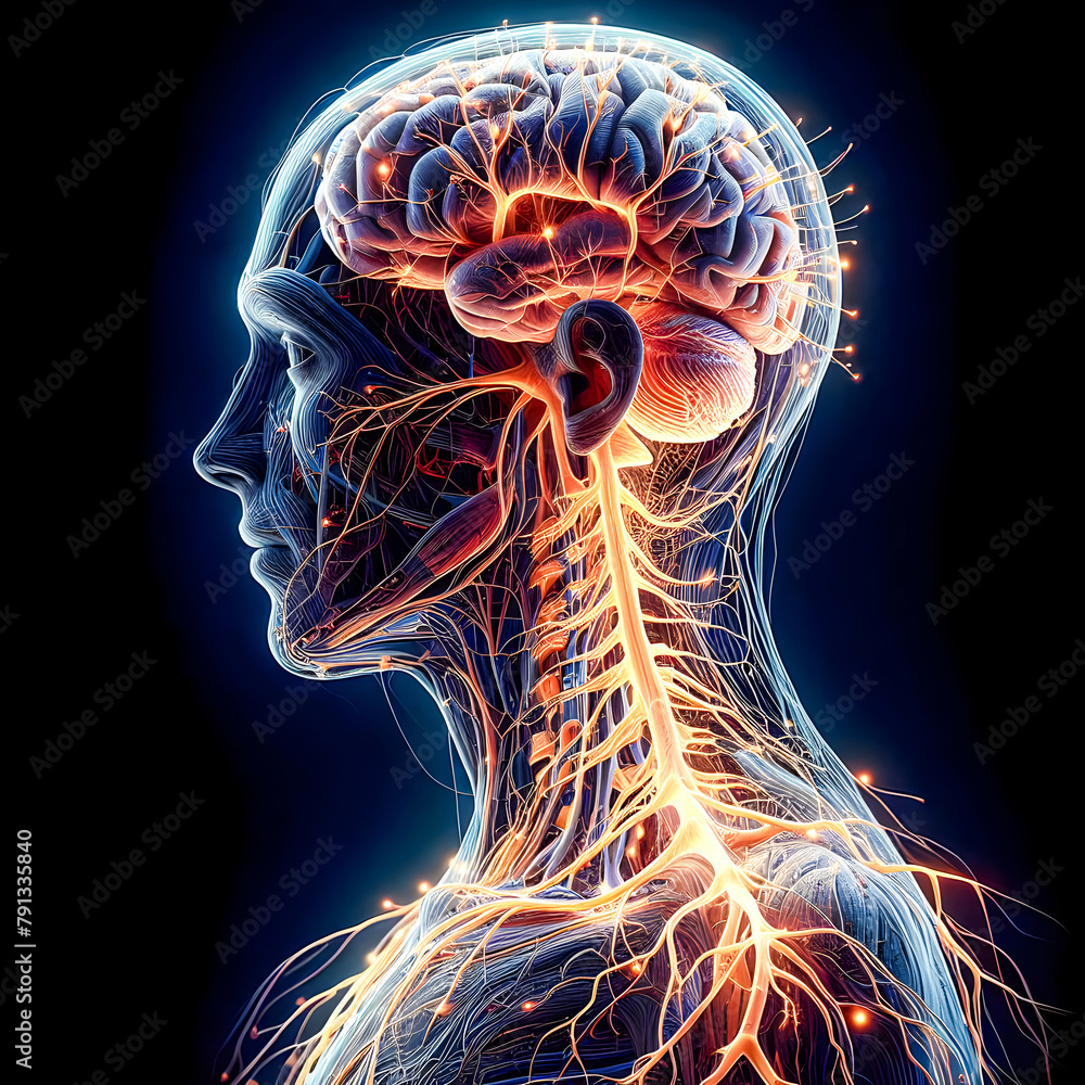 Illustration of the anatomy of the brain's sensory ganglia where ...