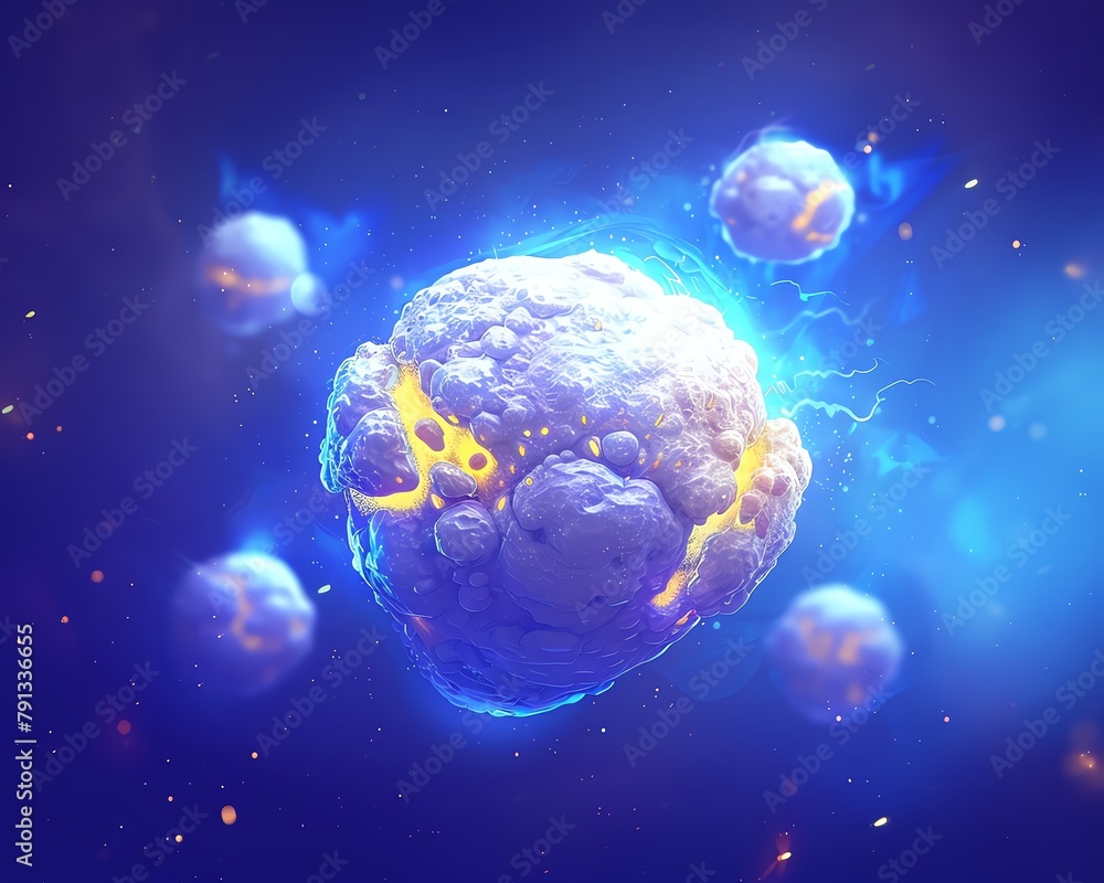 A cluster of spherical bacteria, resembling tiny pearls, shimmered ...