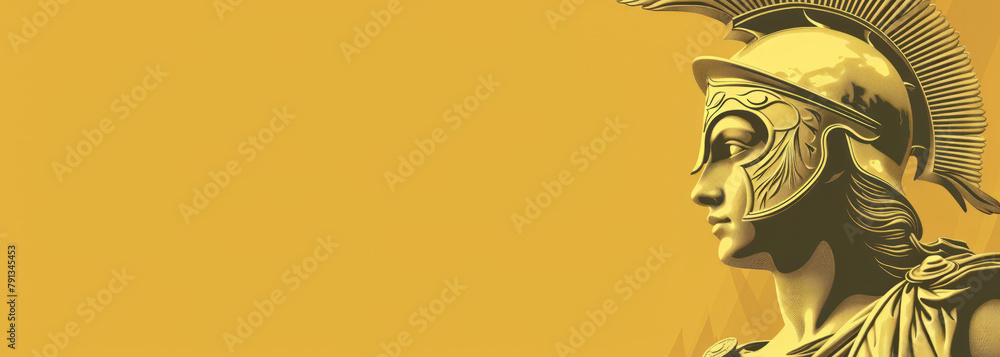 Athena Athene Banner with Copy Space. Ancient Greek goddess associated ...