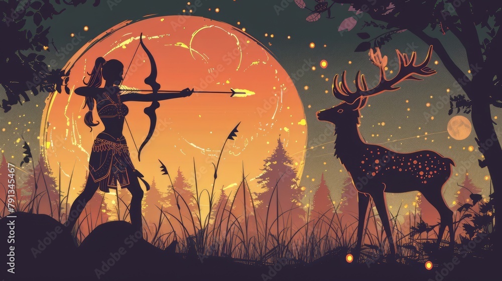 Artemis in Greek religion is the goddess of wild animals, the hunt ...