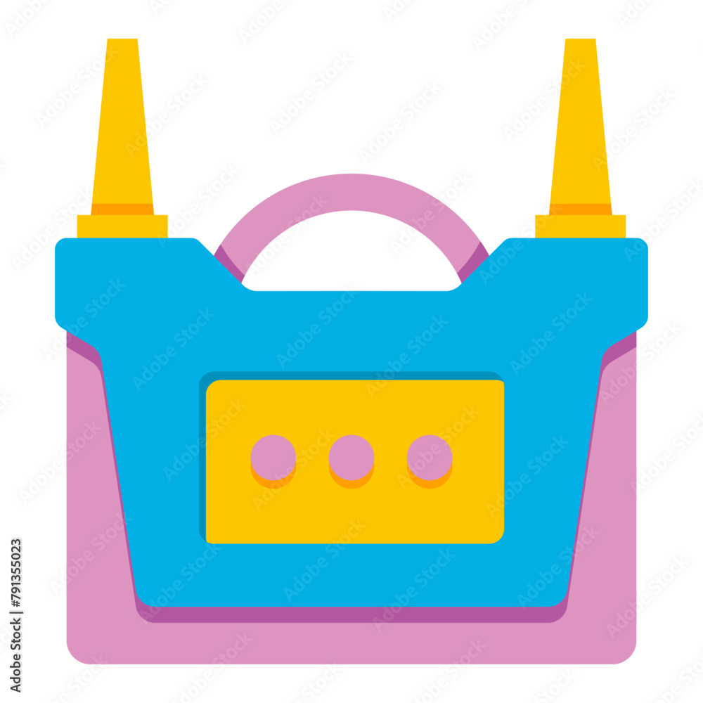Portable electric balloon pump vector cartoon illustration isolated on ...