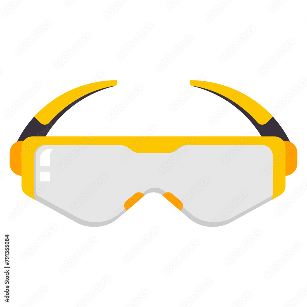 Safety glasses with side shields vector cartoon illustration isolated ...