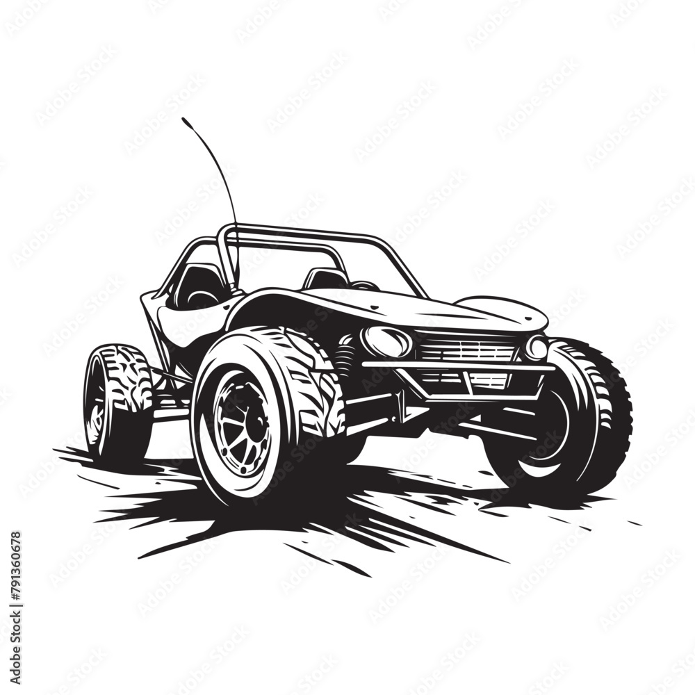 Dune Buggy Car Vector Art, Icons, and Graphics. Illustration of a Dune ...