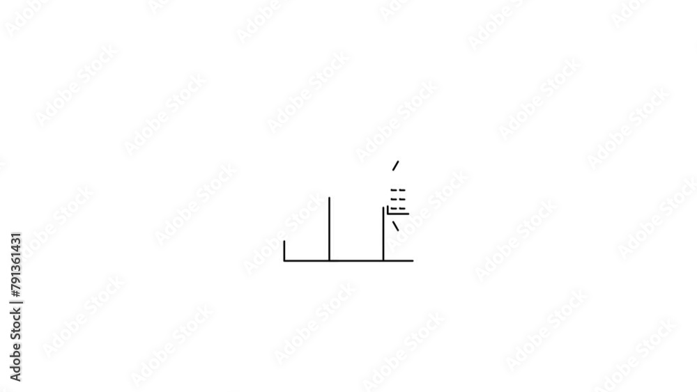 lift up and down animated black icon on white background. lift up and ...