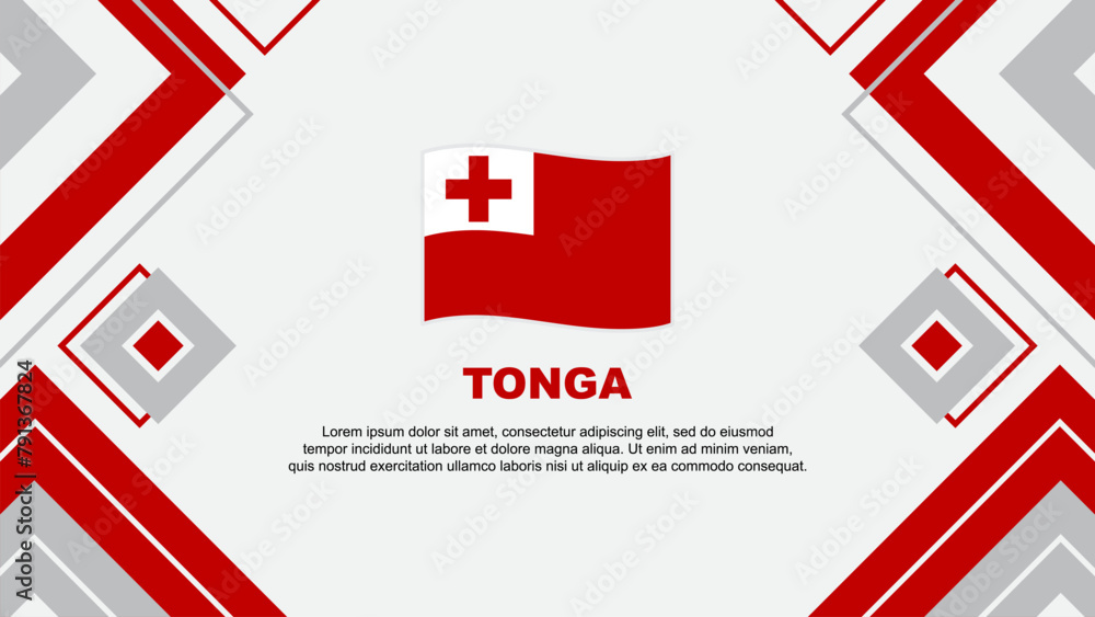 Tonga Flag Abstract Background Design Template. Tonga Independence Day ...