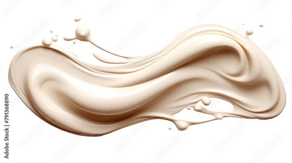 white Chocolate Splash On a transparent background. Stock Illustration ...