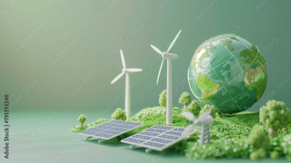 Clean energy concept on World Environment Day or International Day of ...