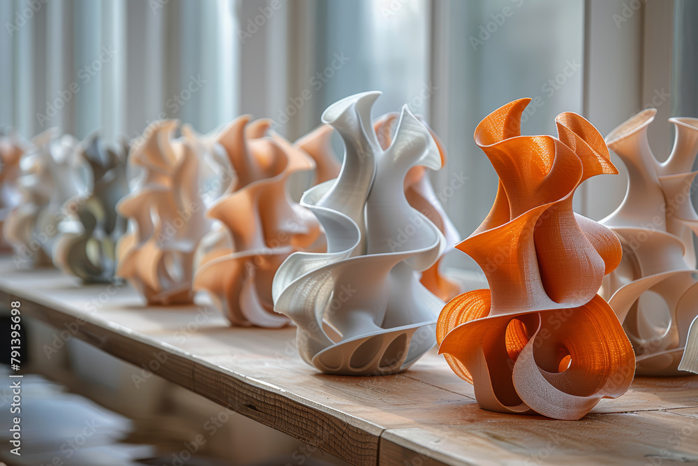 Physical prototypes of product designs, crafted with 3D printing ...