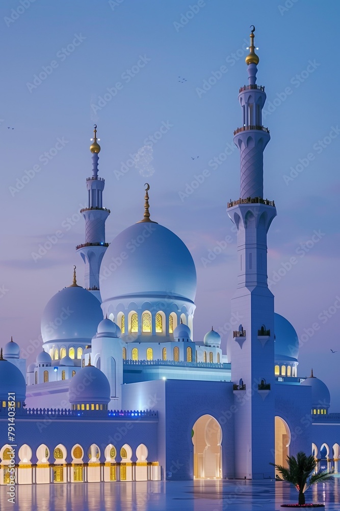 Mosque. An Islamic temple. A place for prayer. Traditional Islamic ...