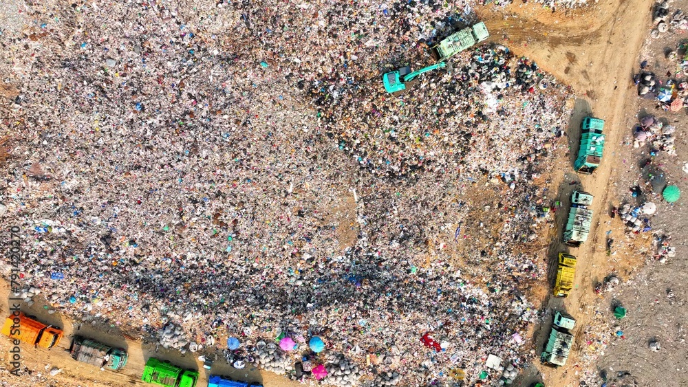 Aerial snapshot unveils the grim reality: Landfill sprawls with ...