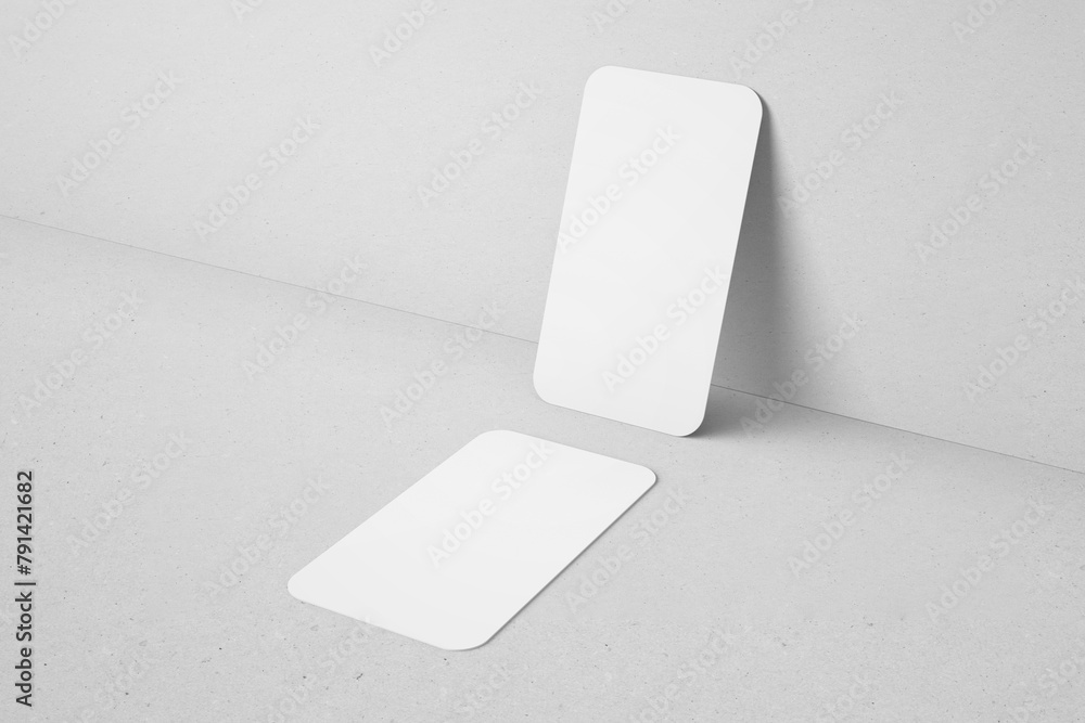 blank clean 90x50mm us size vertical brand identity business name card ...