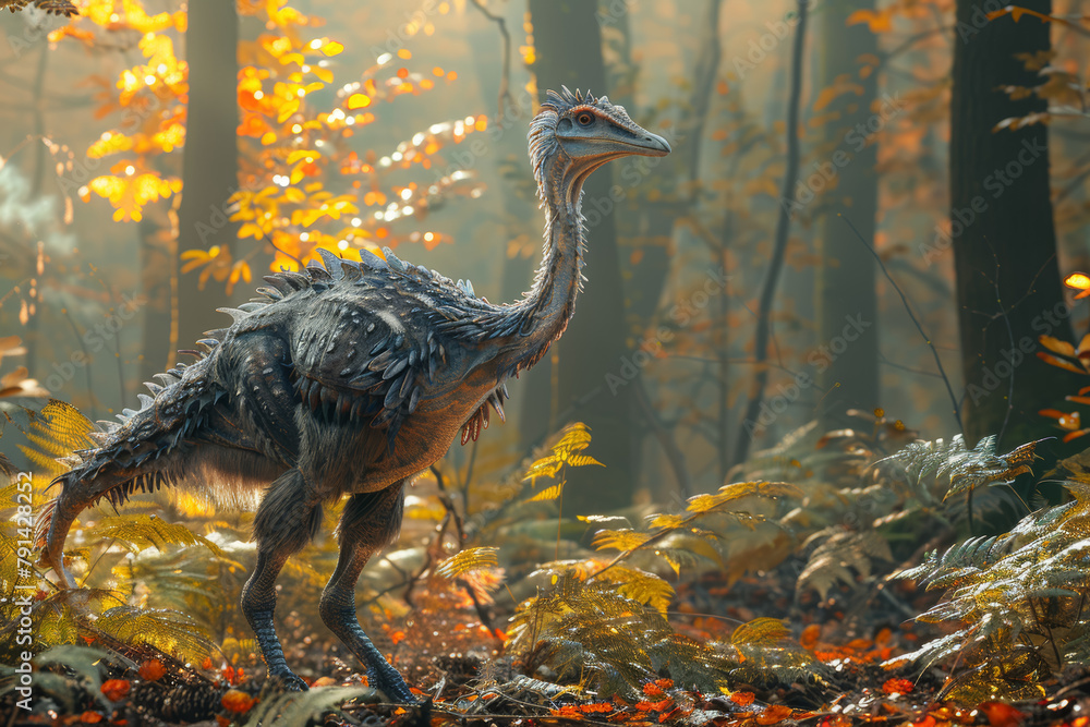 A mysterious Therizinosaurus, with its long claws and bizarre ...