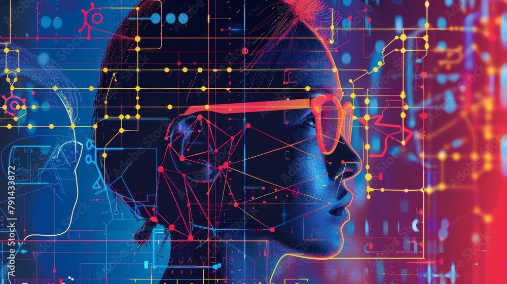 A diagram showing how an AI algorithm is able to identify patterns in a ...