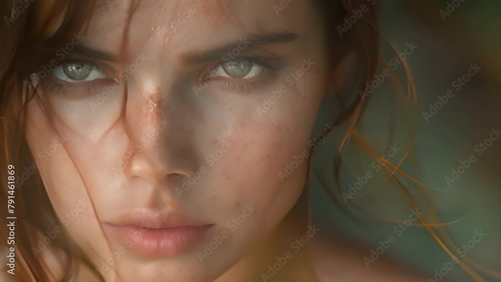sad scared woman with big bruise under eye because of being beaten look ...