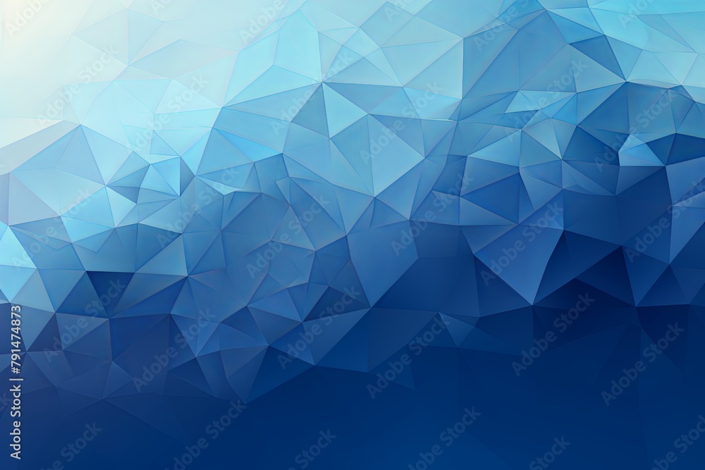 Indigo abstract background with low poly design, vector illustration in ...