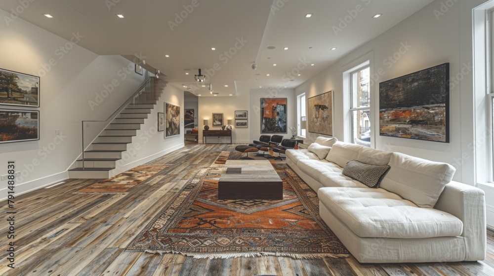 Turn your basement into a contemporary art gallery, with track lighting ...