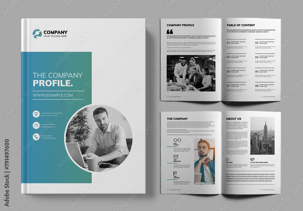 Modelo de Company Profile Template do Stock | Adobe Stock