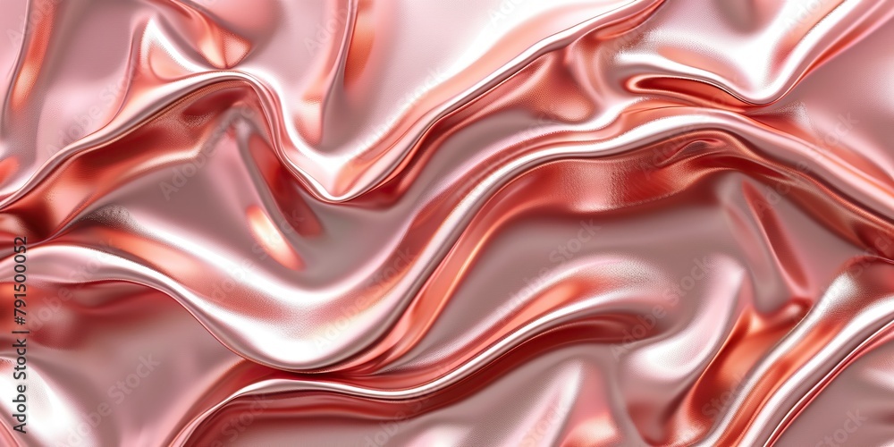 Abstract peach fuzz golden liquid metal background. Holographic chrome ...