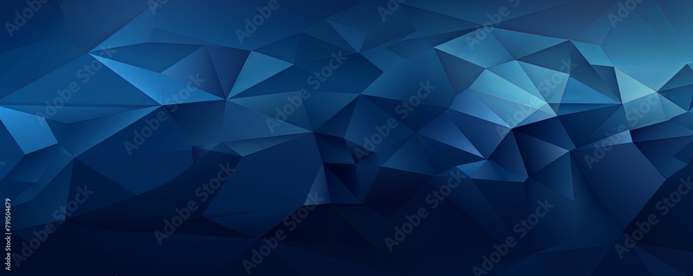Navy Blue abstract background with low poly design, vector illustration ...