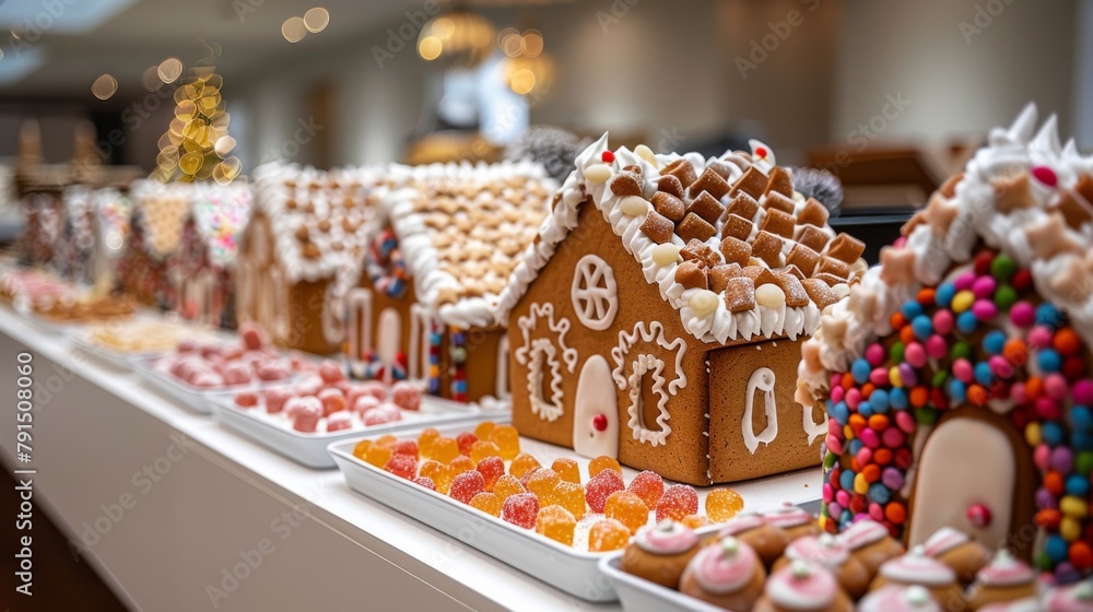 Set up a gingerbread house decorating station with pre-baked ...